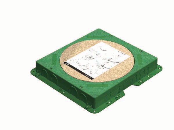 Simon Connect Коробка для монтажа в бетон люков SF300-1, KF300-1, 52050203-035, h - 54-89,5мм, 419х384мм, пл, G301C