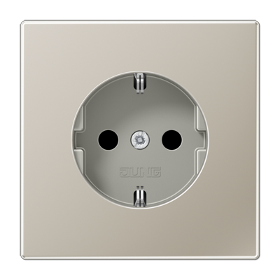 JUNG LS 990 Edelstahl Розетка с заземлением безвинт. зажим, ES1520