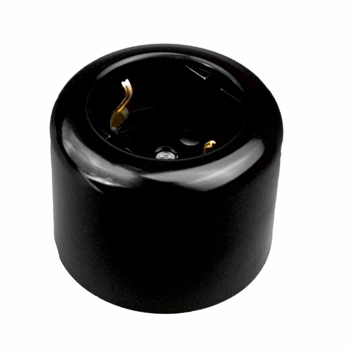 BIRONI Ришелье Пластик Черный Розетка с заземлением, R1-101-23