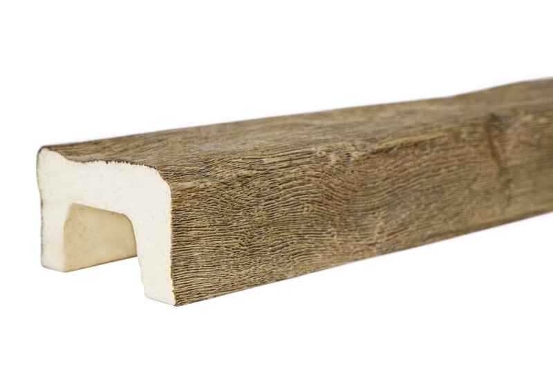 Балка из Полиуретана Уникс Классика Б1 Олива Д2000хШ90хВ60 мм Умеренная Обработка Топором.