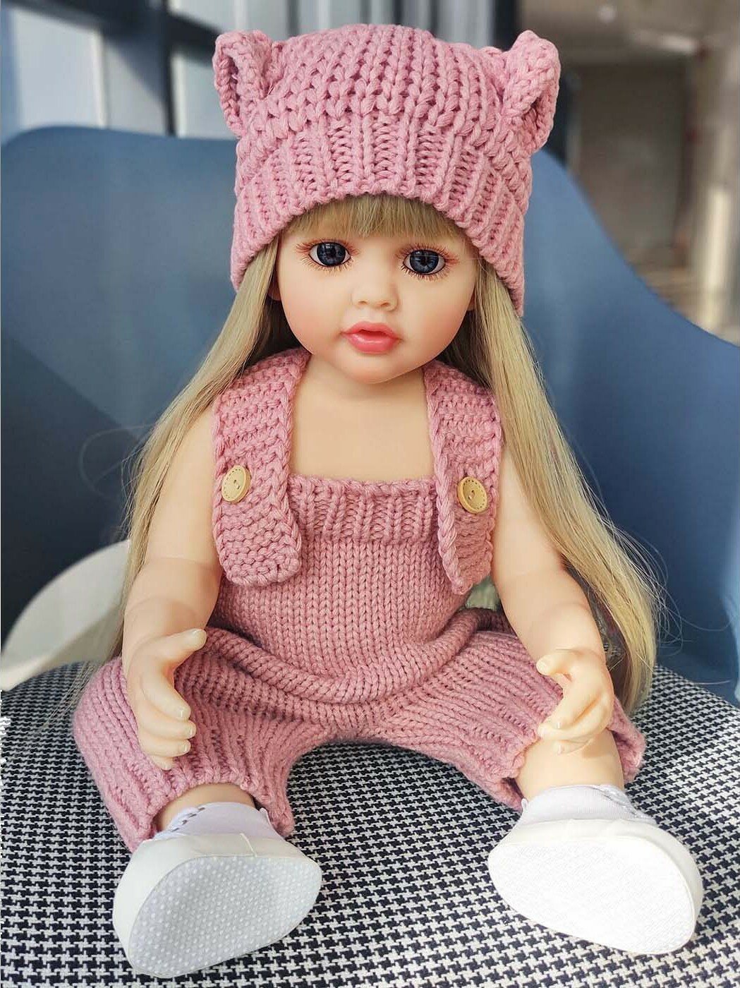 Кукла Реборн девочка Марика светлые (силиконовая) 55см/ Кукла младенец Reborn