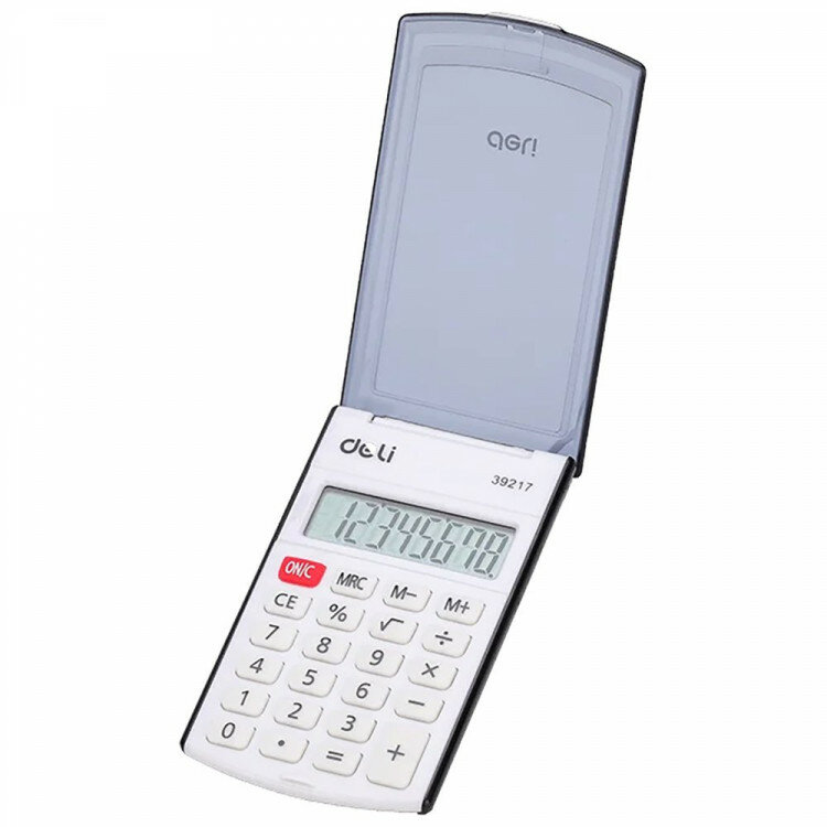 Калькулятор карманный 12разрядов DELI 105*63*15 (E39217/BLACK)