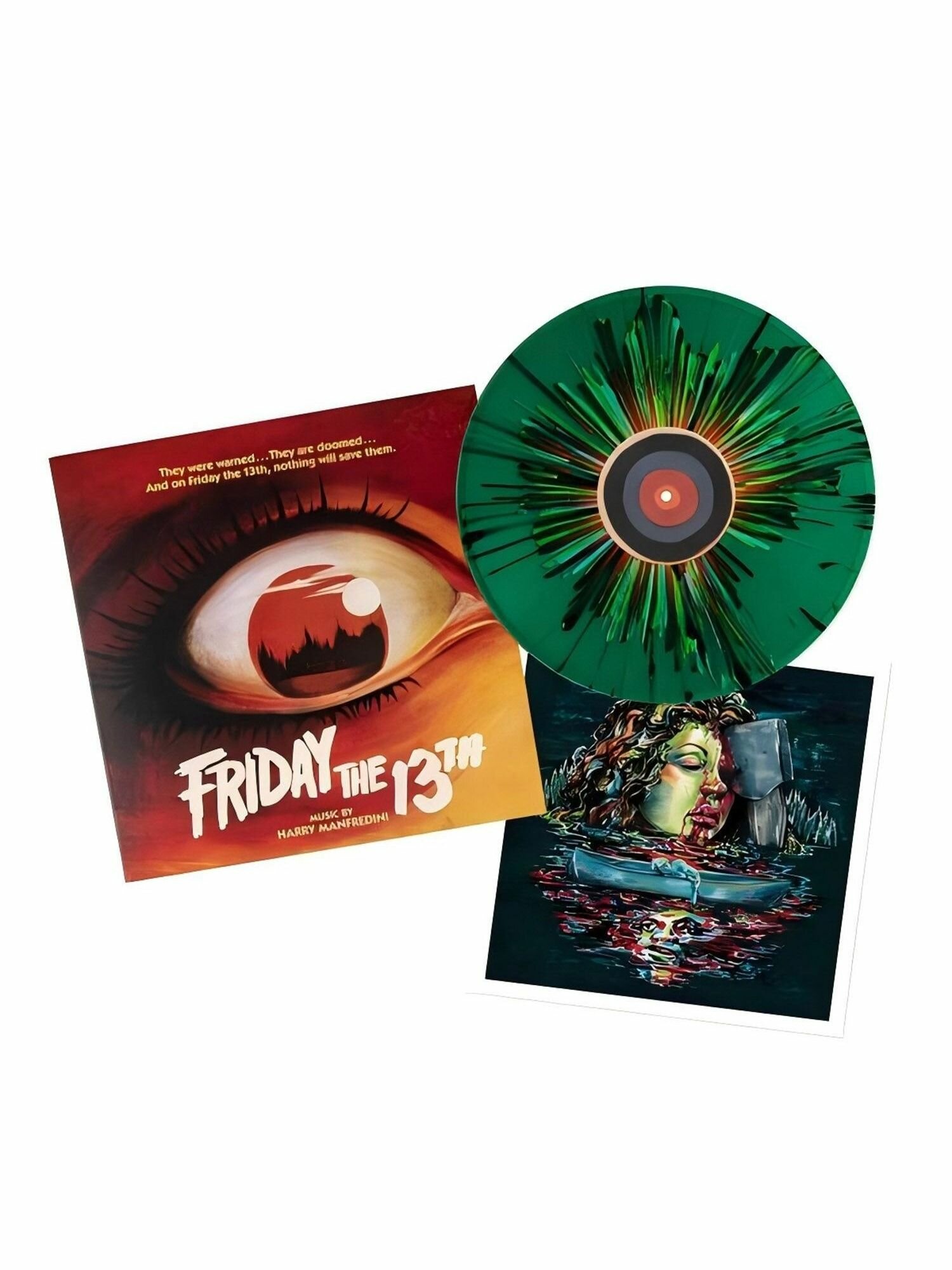 Виниловая пластинка Harry Manfredini - Friday The 13th Vinyl, Album, Limited Edition, Reissue, Green Translucent Colors Splaters Новый, NEW/