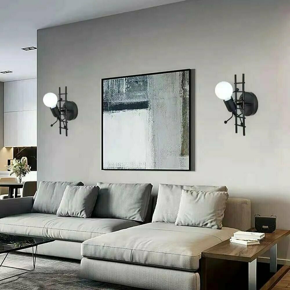 Человечек, поднимающийся по лестницеНастенный светильник, E27, 10 Вт