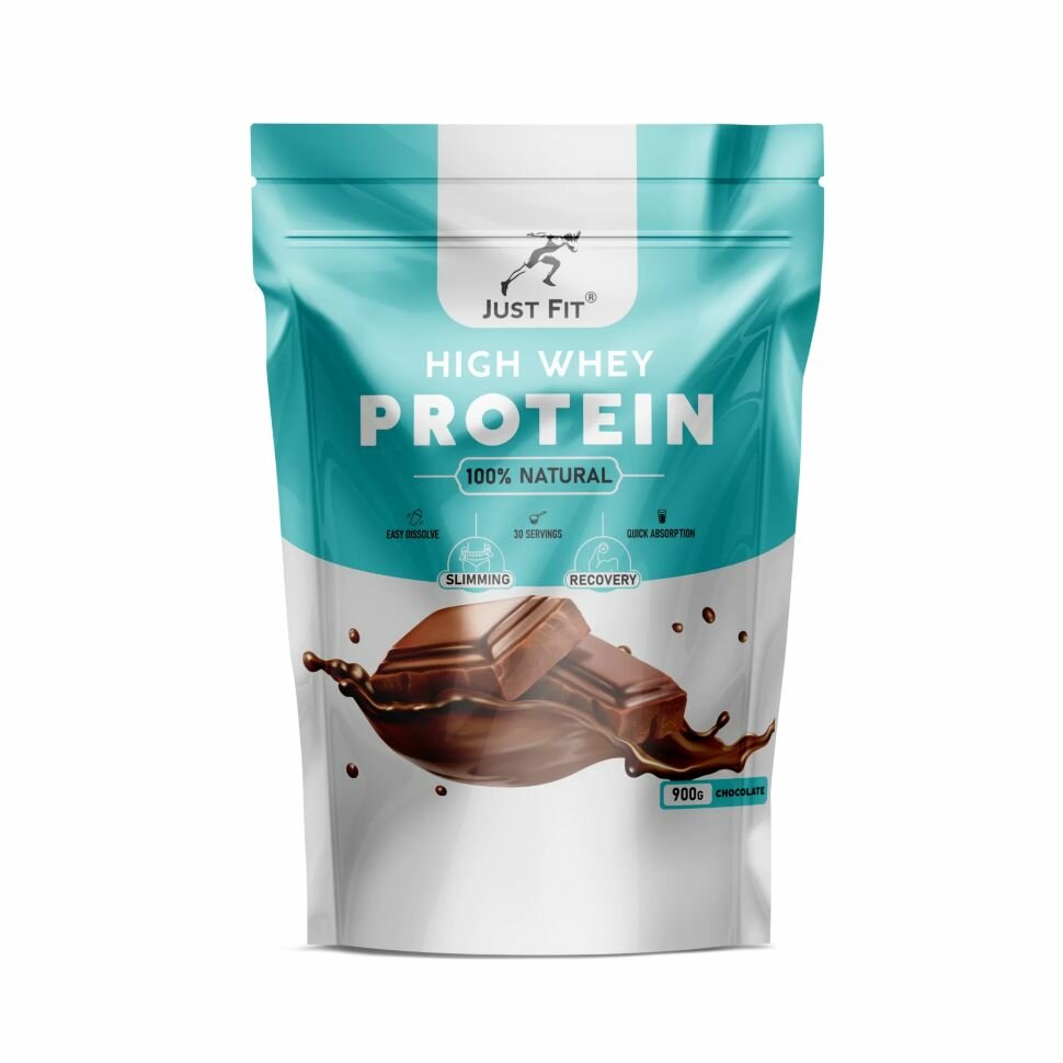 Сывороточный протеин Just Fit High Whey Protein 76% (900 гр) пакет pr66 Шоколад