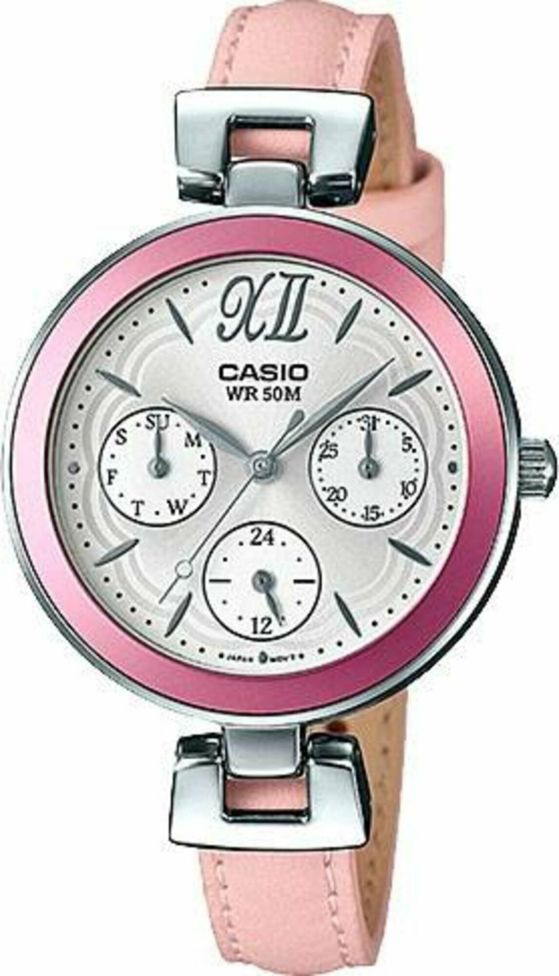 Наручные часы CASIO, розовый, серебряный, фиолетовый