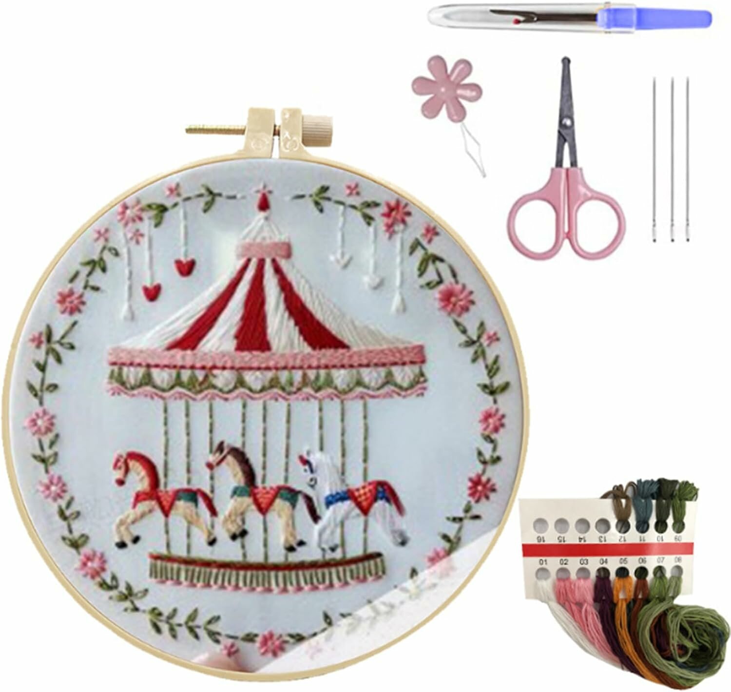 Набор для вышивания для начинающих с милыми рисунками кошек и лосей