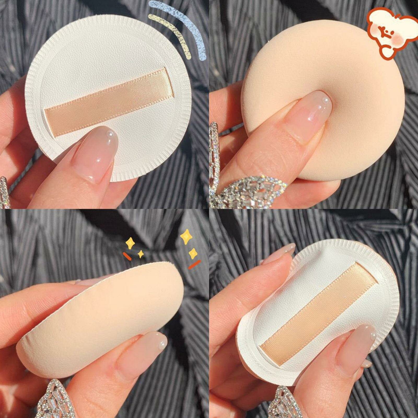 Пуховка Marshmallow air-cushion для сухой и влажной пудры, треугольник