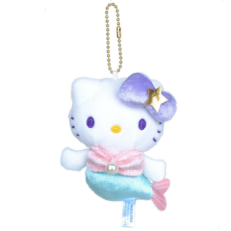 Мягкий брелок с героями Санрио — русалки и коты, яркие цвета, коллекционный подарок