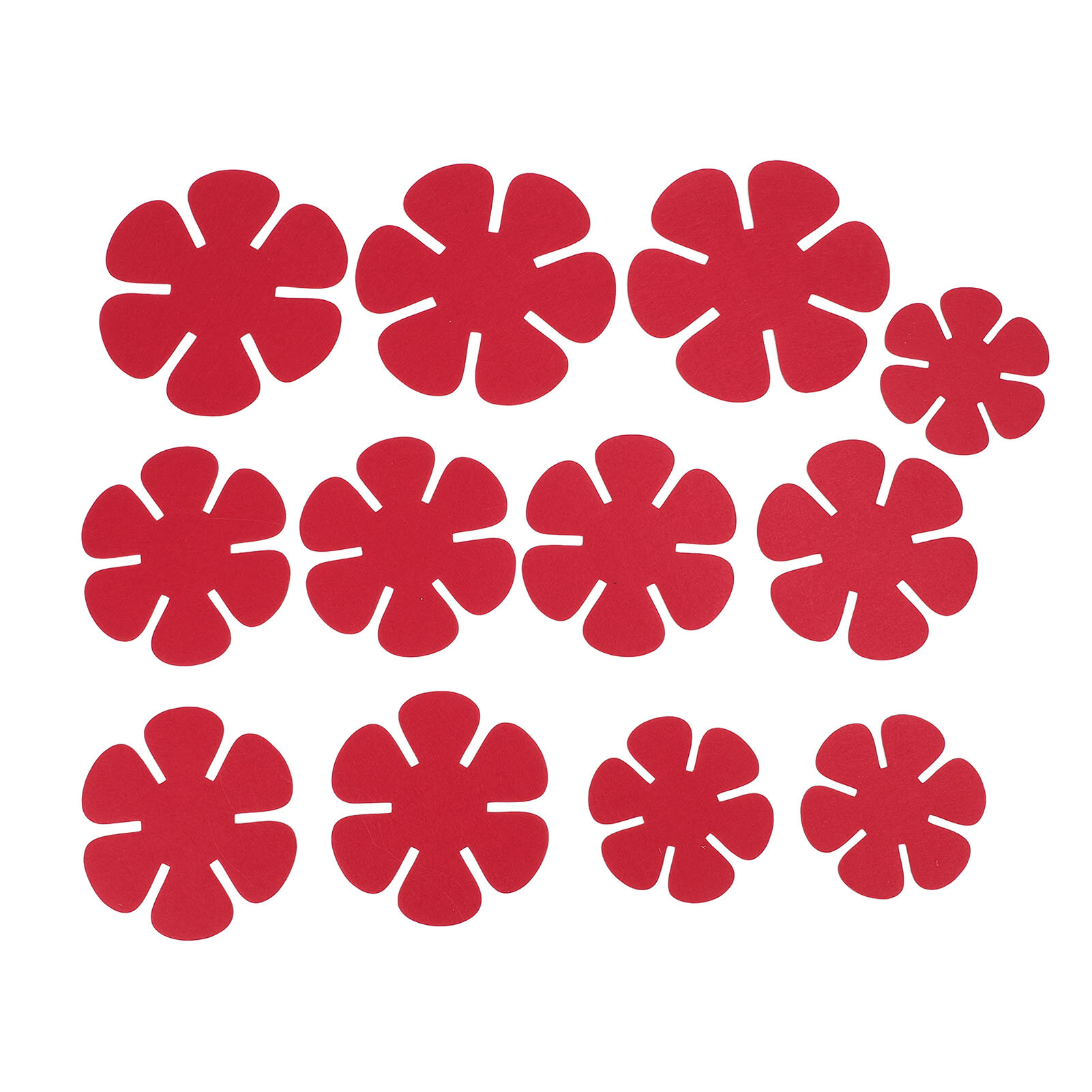 Защитные фетровые накладки для кастрюль, набор из 12 штук, разделители для посуды, красные