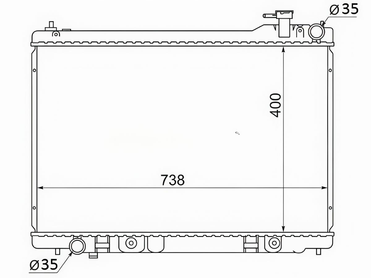 Радиатор охлаждения двигателя для Инфинити G35, Ниссан Скайлайн арт NS0009G35 SAT