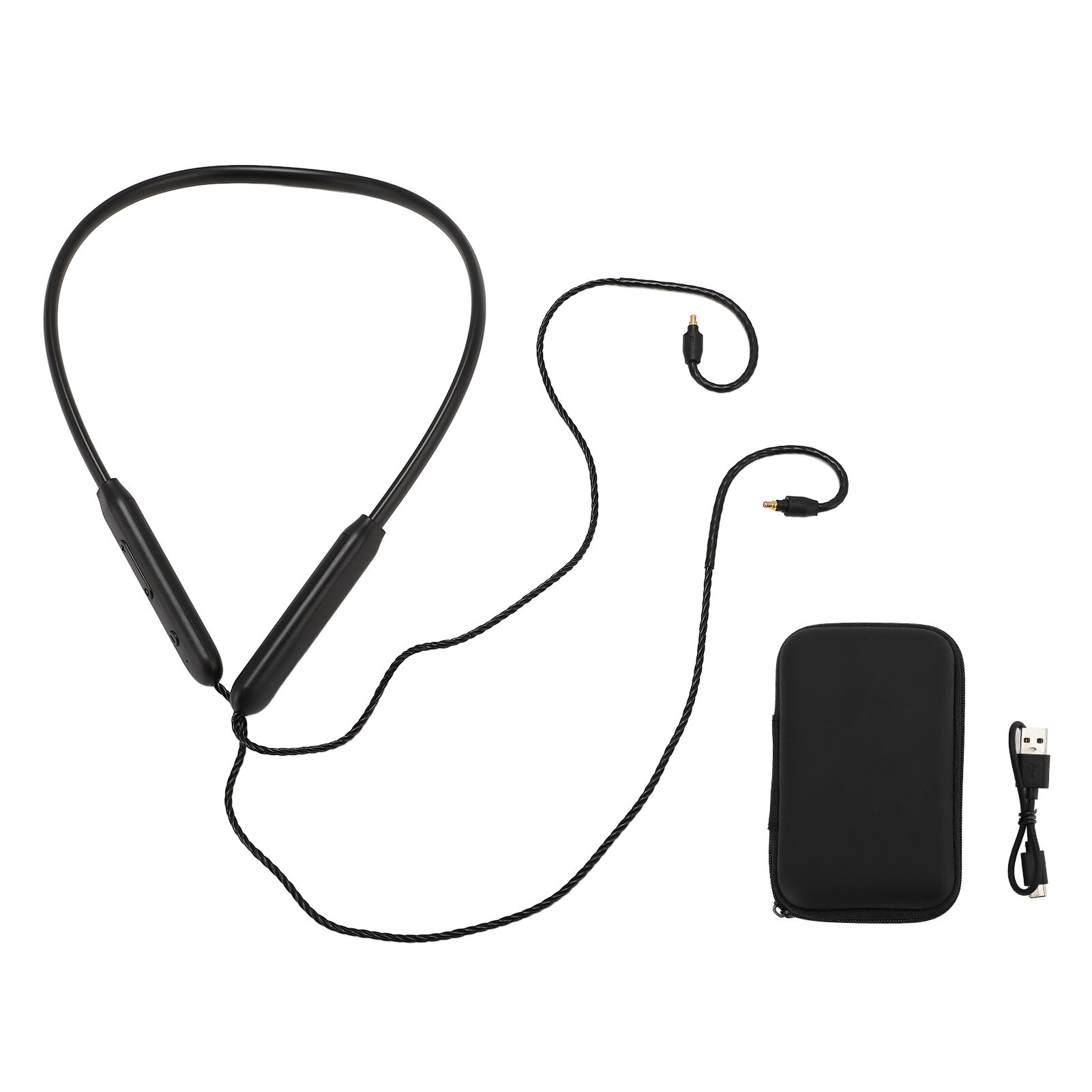 Беспроводной шейный кабель-адаптер Bluetooth с микрофоном для наушников IE40 Pro