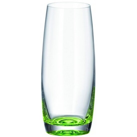 Стакан для воды Crystal Bohemia "PAVO AQUA", "Color mix 6 цветов", 380 мл (набор 6шт)