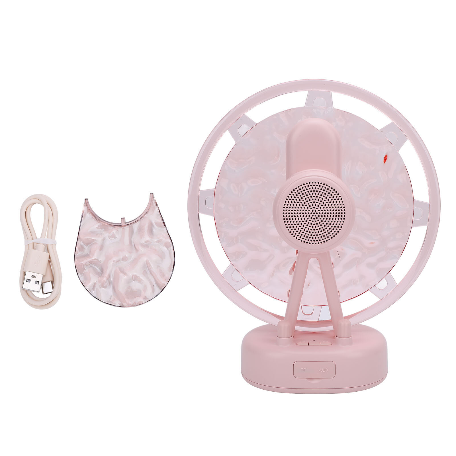 Колесо обозрения Ночной светильник Многоцветный Динамический пульт дистанционного управления Океанская волна Проектор Свет Bluetooth-динамик Розовый