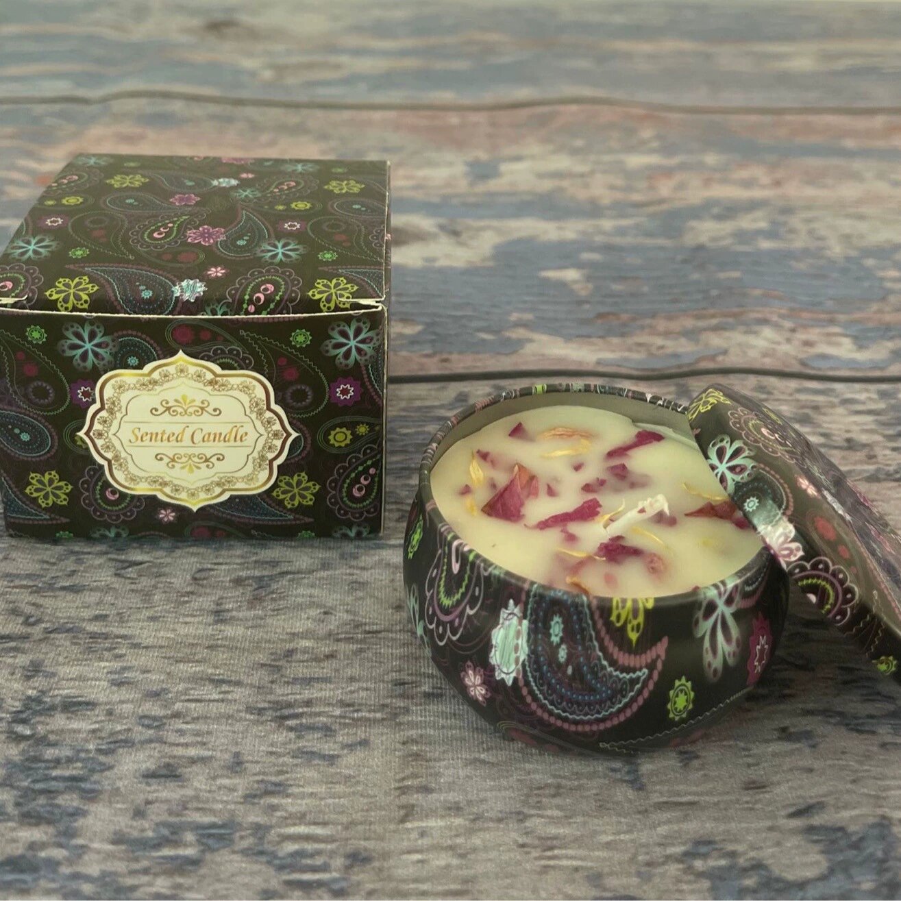 Подарочная коробка для свечей, соевая основа, цилиндрическая, черный цвет