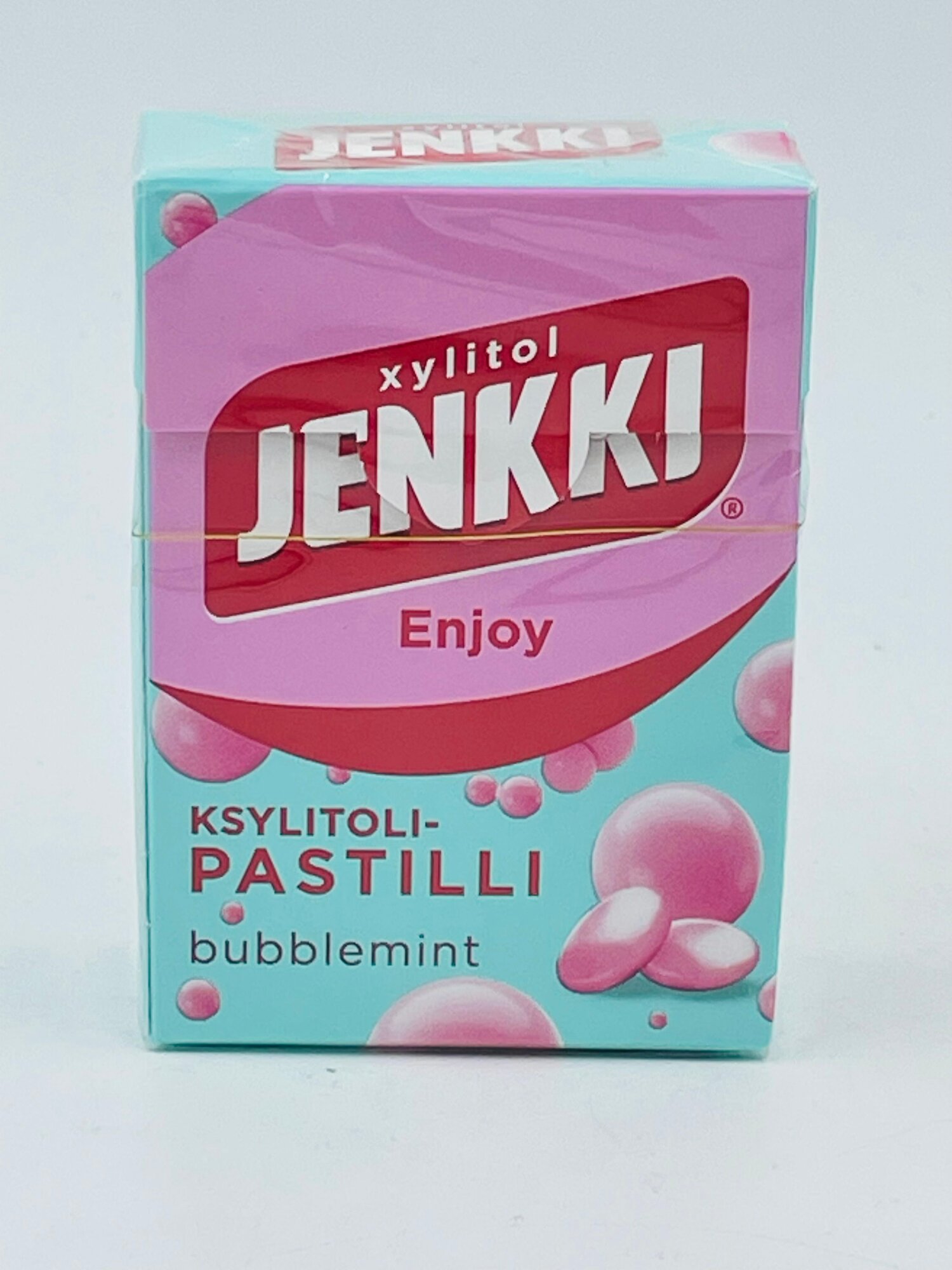 Пастилки Jenkki Enjoy Bubblemint с ксилитом для зубов, 80 г (из Финляндии)