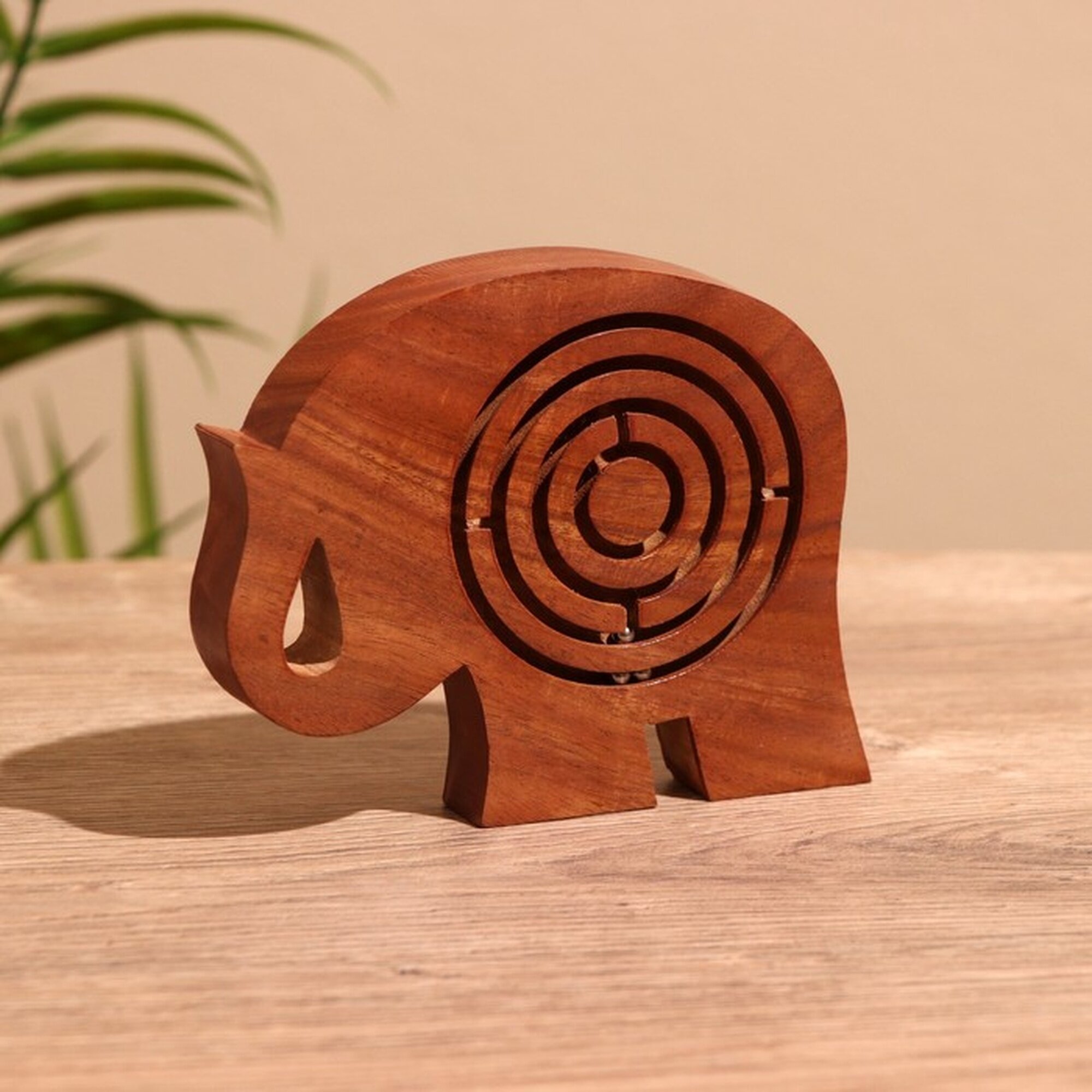 Головоломка-лабиринт Сима-ленд «Слон», деревянная, 13 см x 10 см