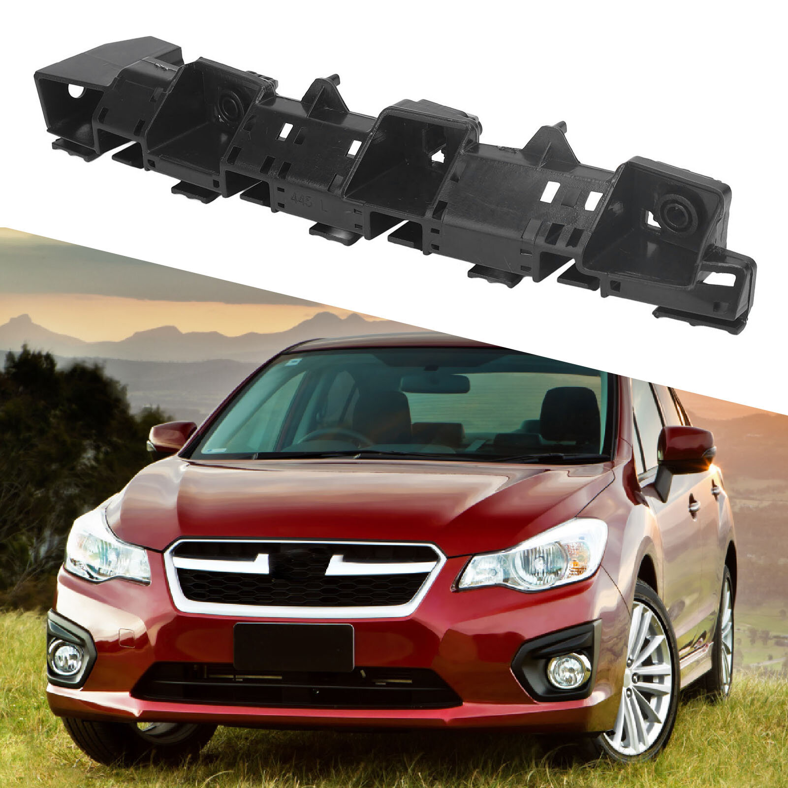 Кронштейн опоры переднего бампера, защитный, стильный вид, замена опоры переднего бампера для Subaru Impreza 2012–2016, левая передняя часть: 57707FJ030 X1