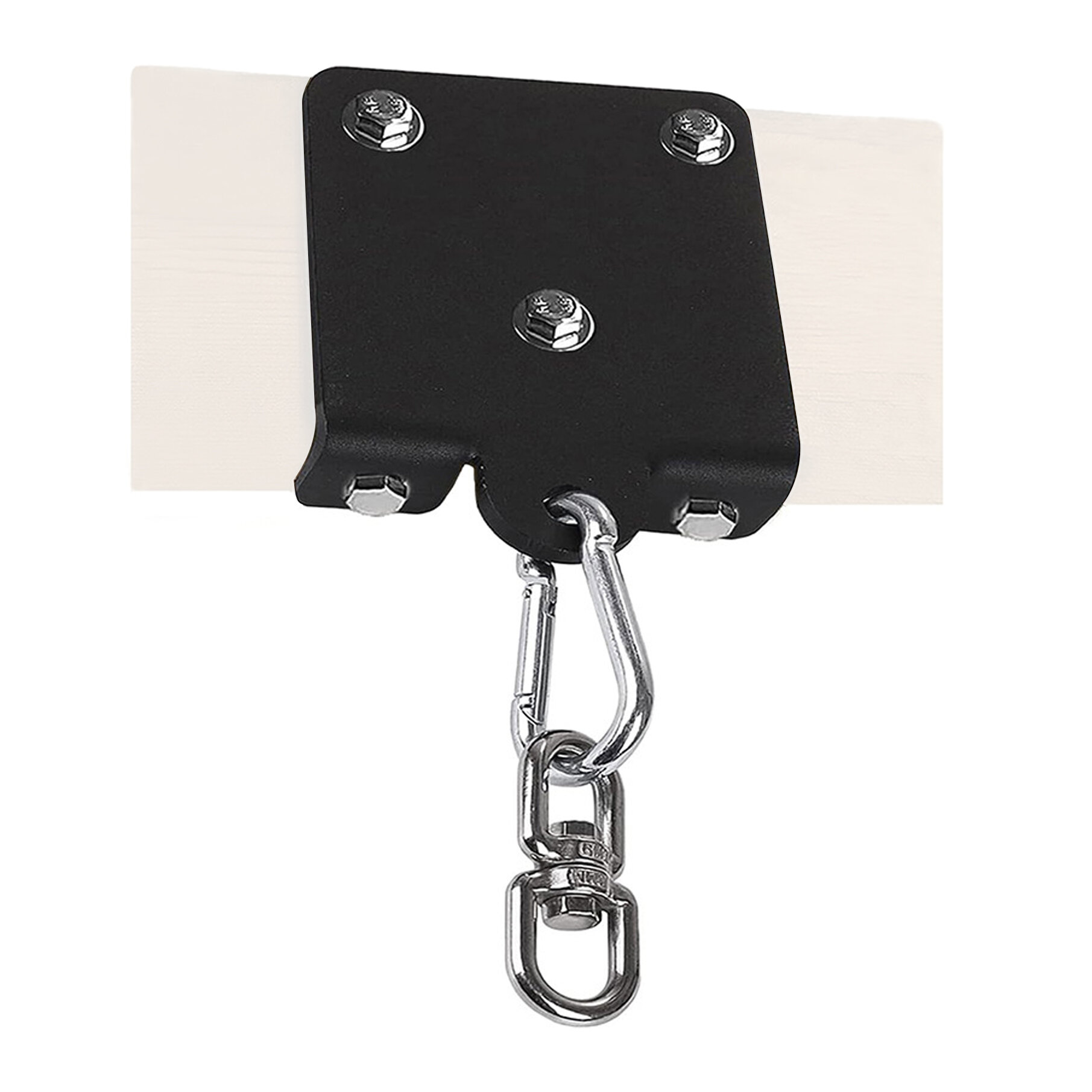 Металлический кронштейн для тяжелой боксерской сумки, стальной настенный крюк для тренировок, 360° вращение, монтаж на потолок или деревянный балок, для бокса, Муай Тай, аэройоги, качелей, цвет черный, размер изделия 110*100мм, вес упаковки 700г, 1 шт.