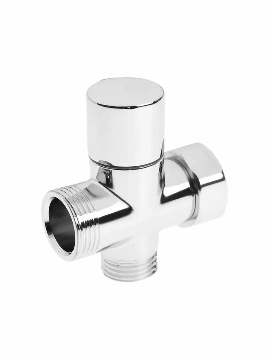 Стильный хромированный дивертор для смесителя