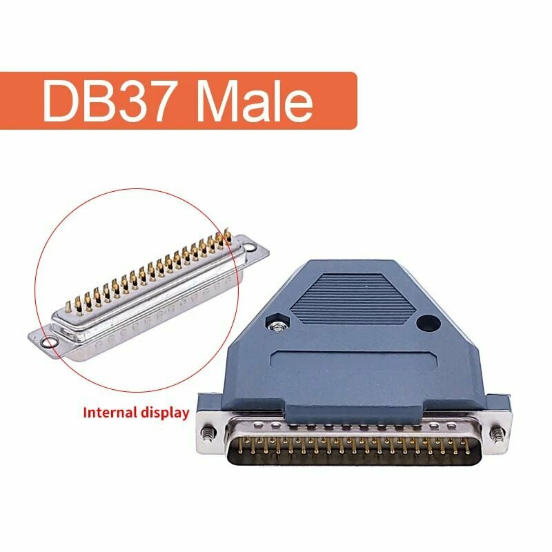 Разъем кабеля передачи данных параллельного порта DB37, 2 ряда, разъем типа D, 37-контактный адаптер гнезда порта, женский, мужской