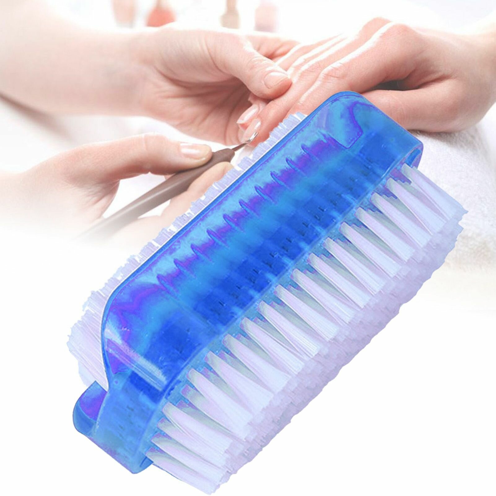 Лаковые полоски для маникюра Пластиковая двухсторонняя щеточка для ногтей