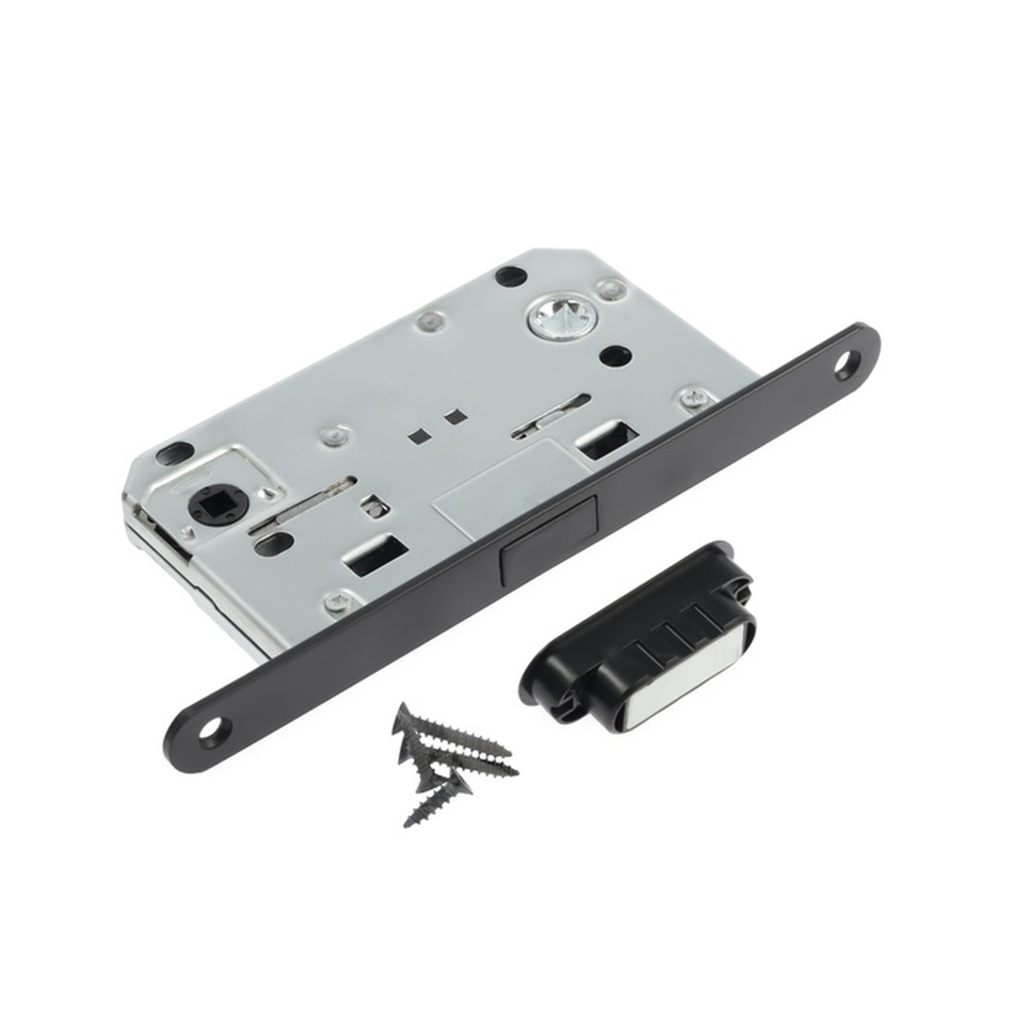 Защелка врезная магнитная LOCKLAND ZLK5BL, цвет черный, м/о 96 мм