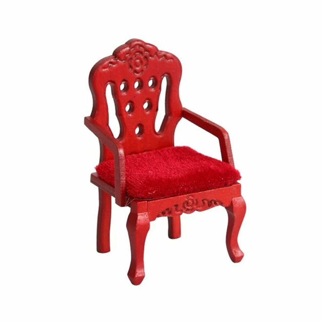 Реалистичное винтажное кресло для кукол 1:12