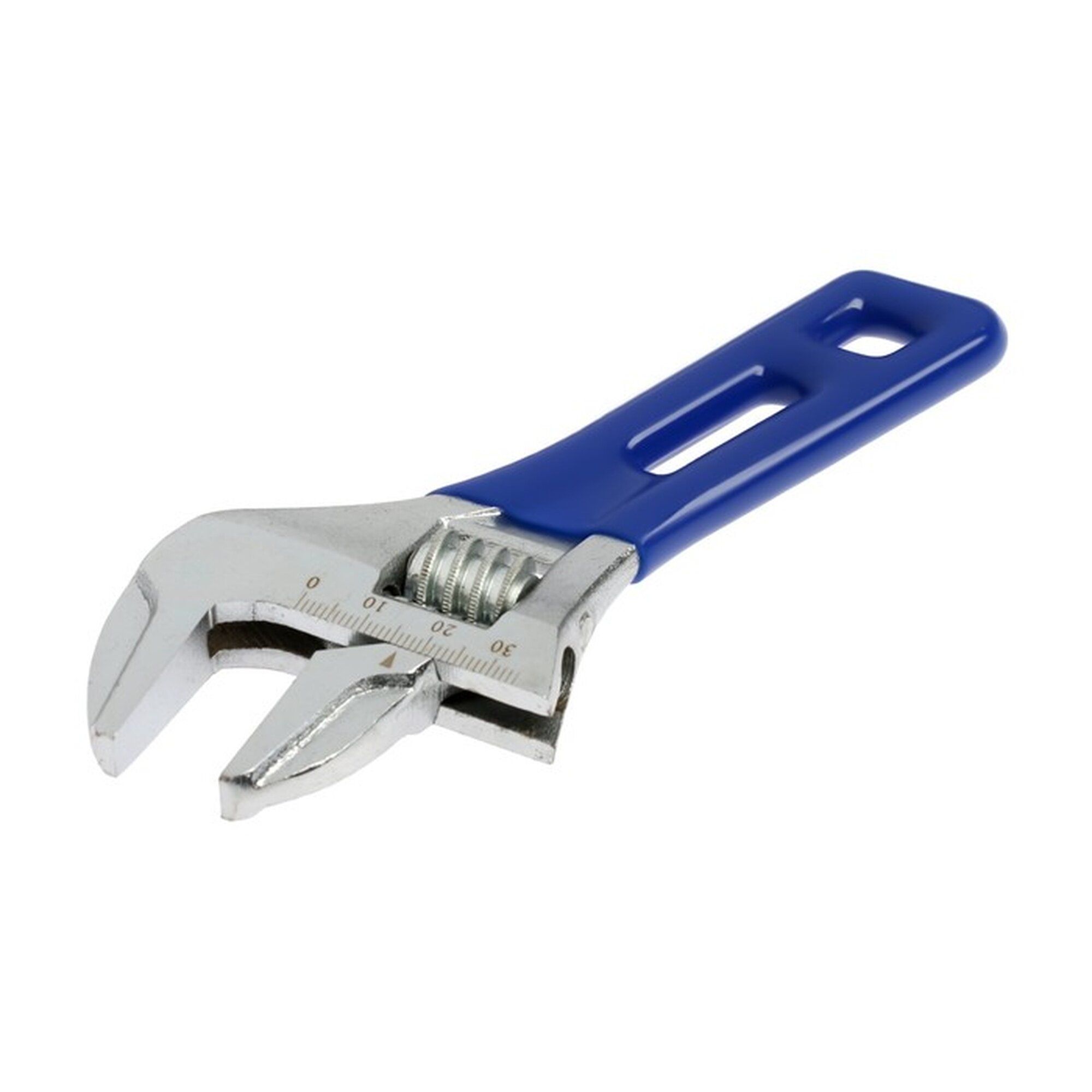 Ключ разводной тундра, укороченная обрезиненная рукоятка, широкий захват до 36 мм, 150 мм