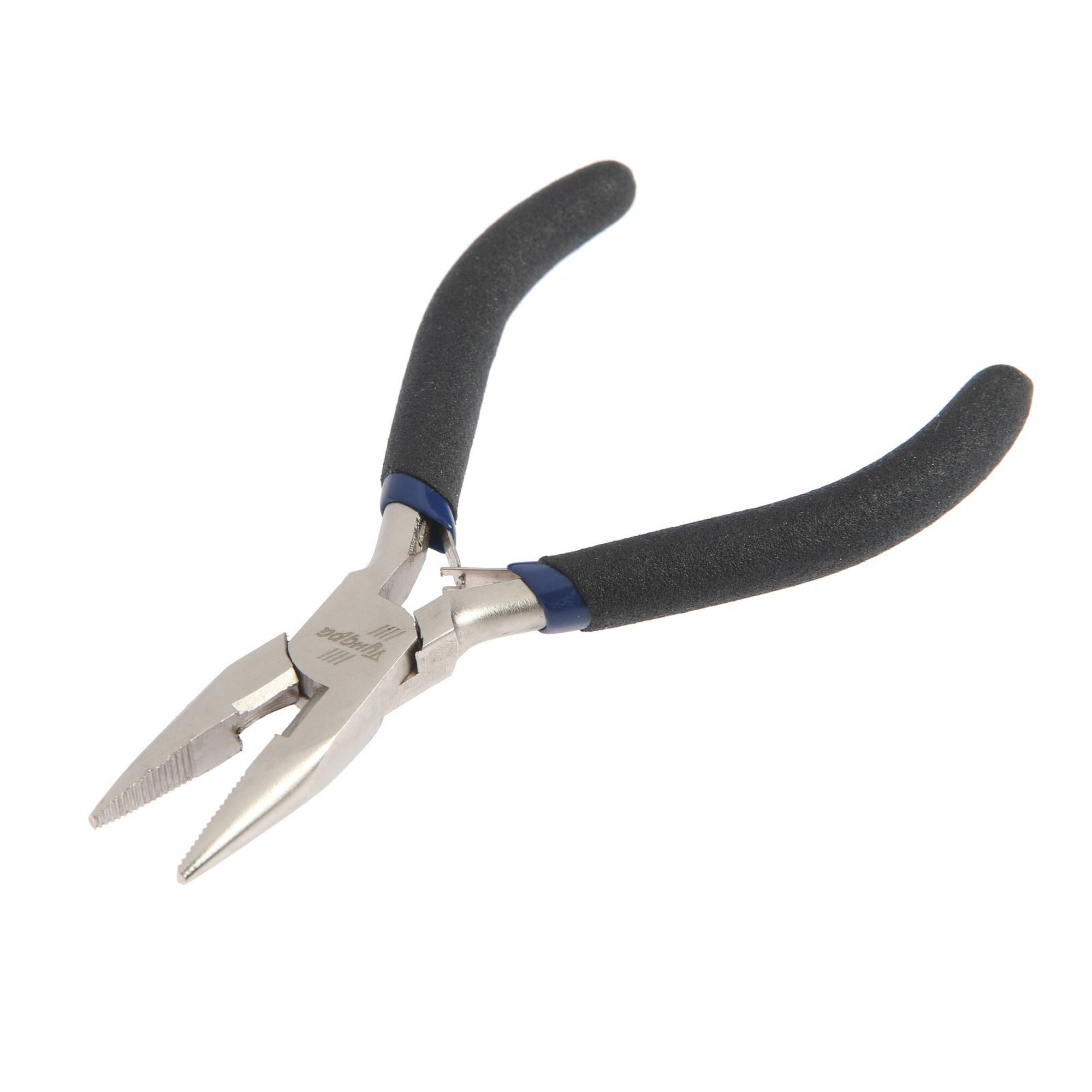 Длинногубцы тундра mini, никелированные, обрезиненные рукоятки, 125 мм