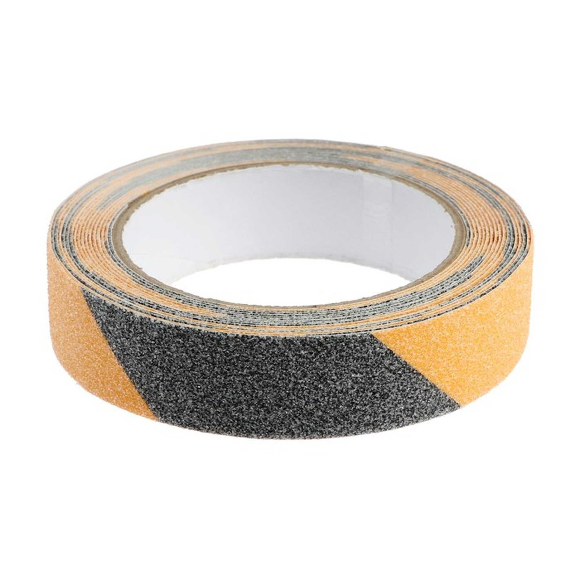 Лента клейкая тундра, противоскользящая, черно-желтая, 25 мм х 5 м