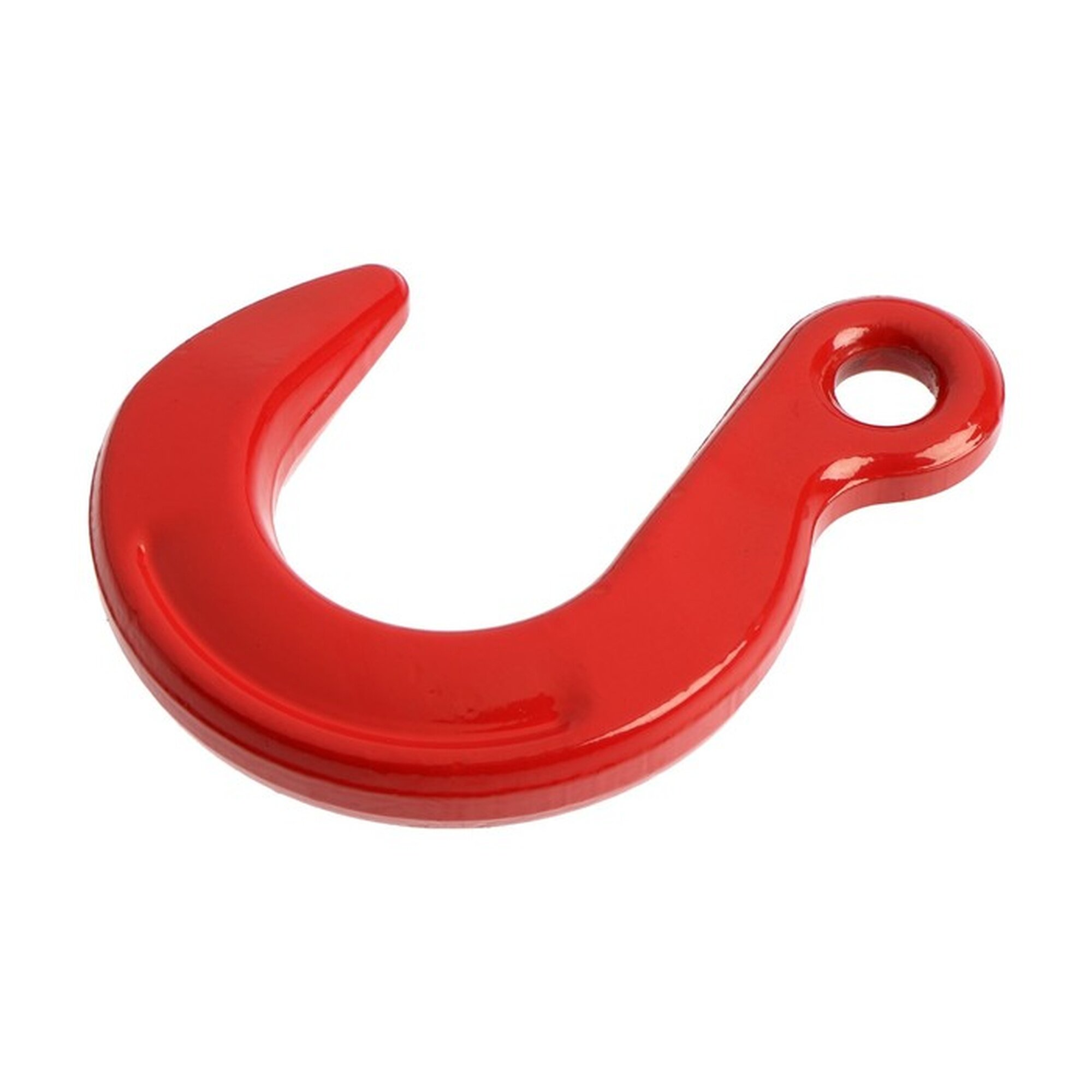 Крюк грузовой Тундра, однорогий, с расширенным звеном, грузоподъемность 3 т, красный