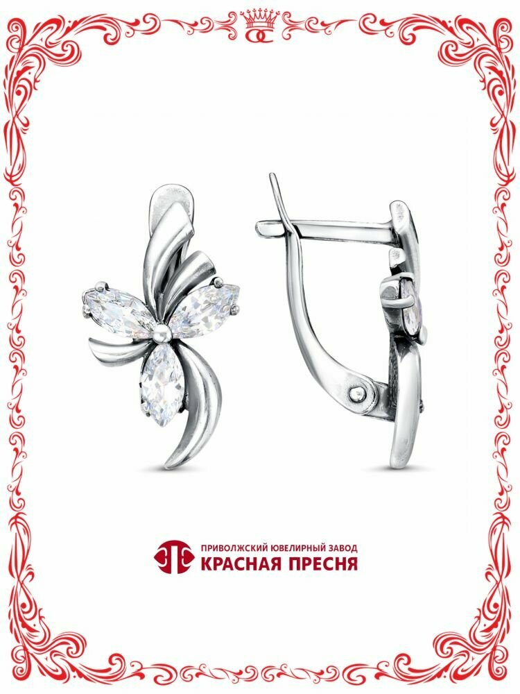 Серьги, фианит