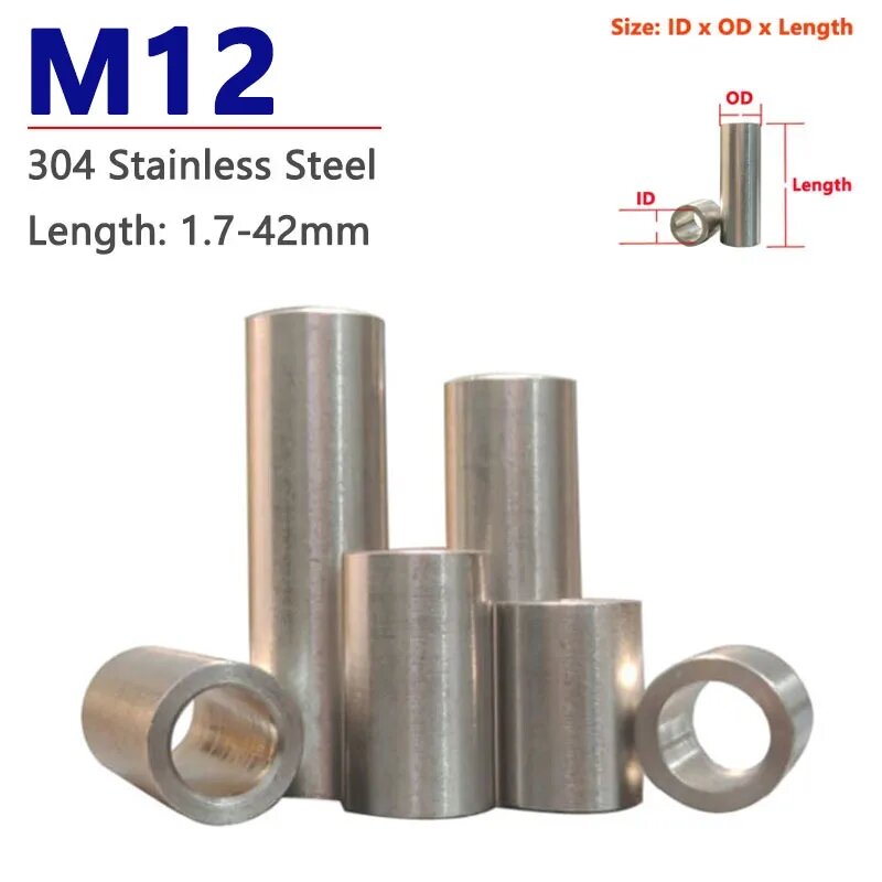 Нерезьбовые втулки из нержавеющей стали M12 304 12x16x2mm (5pcs)