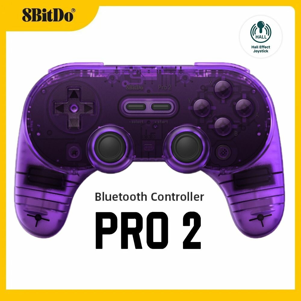 8bitdo Pro 2 Bluetooth геймпад с джойстиком с эффектом Холла для Nintendo Switch, PC, macOS, Android, Steam Deck Raspberry Pi
