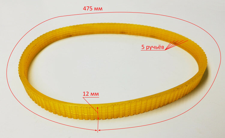 Ремень ручейковый 61/72/10 для БМ-63, БМ-85 EVL, LGP, БМ-120 LGP 61/72/10