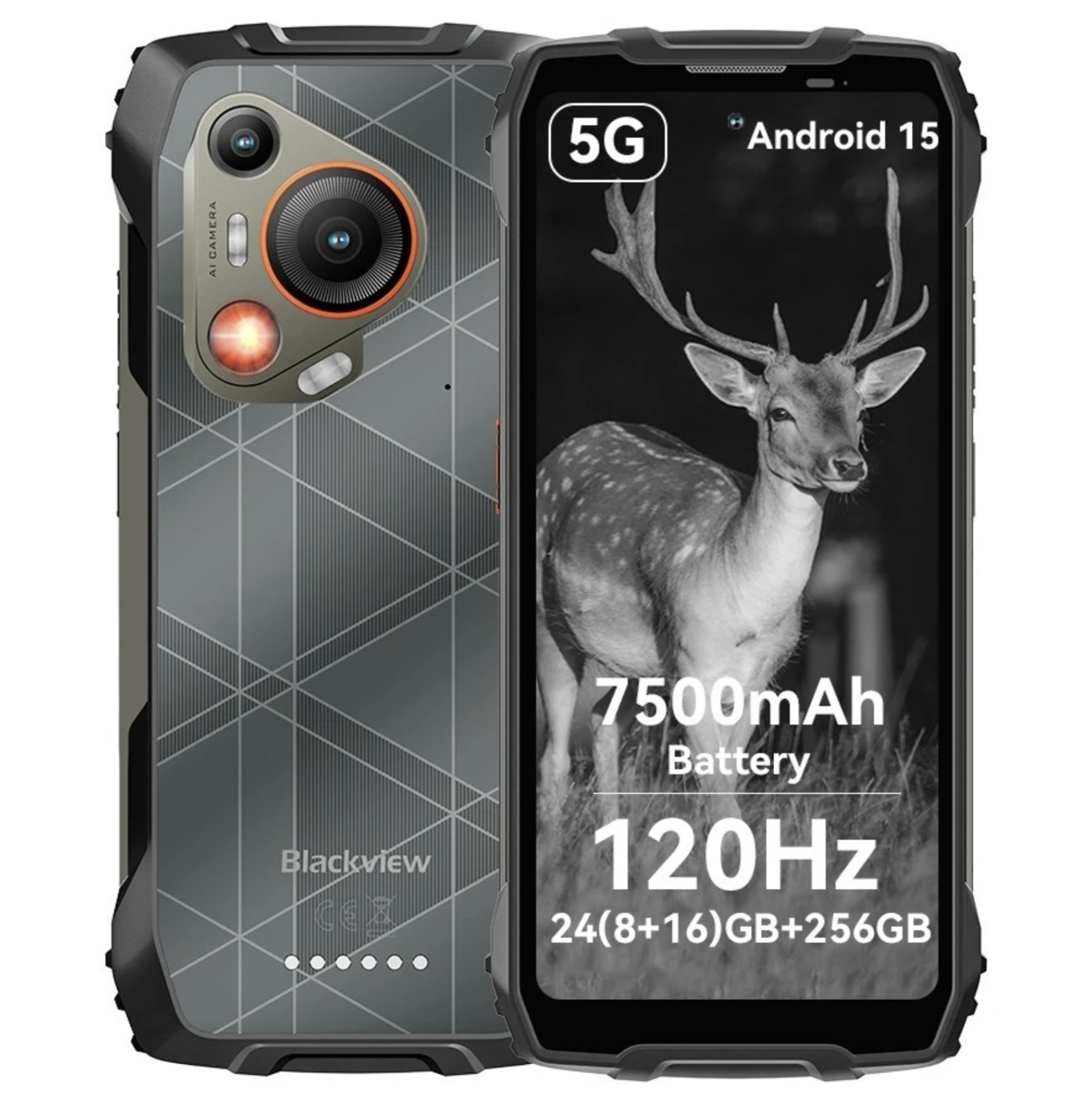 Смартфон Blackview BL7000, 5G, 8/256 ГБ, 7500 мАч, черный