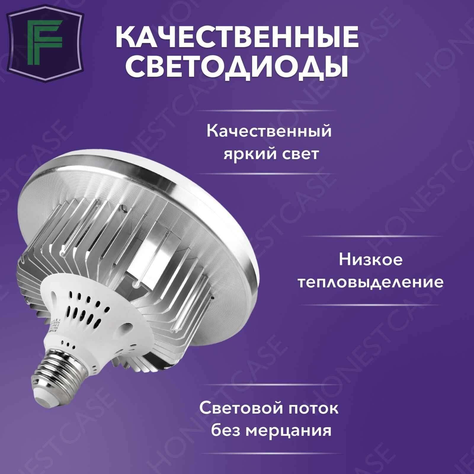 Лампа светодиодная 85w с пультом для софтбокса и студийного света LED E27