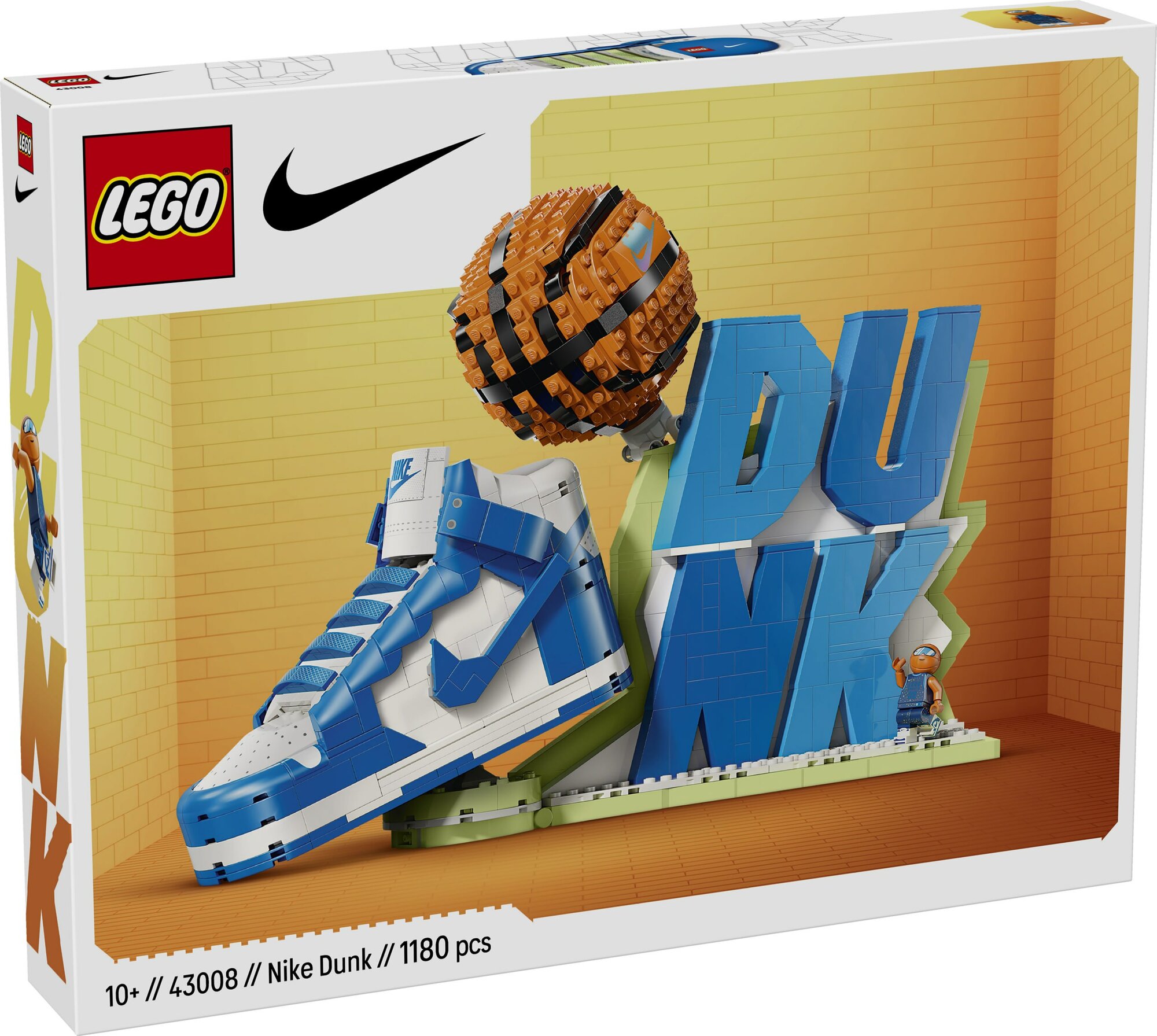 Конструктор LEGO 43008 Nike Dunk x LEGO, 10 лет, 1180 деталей