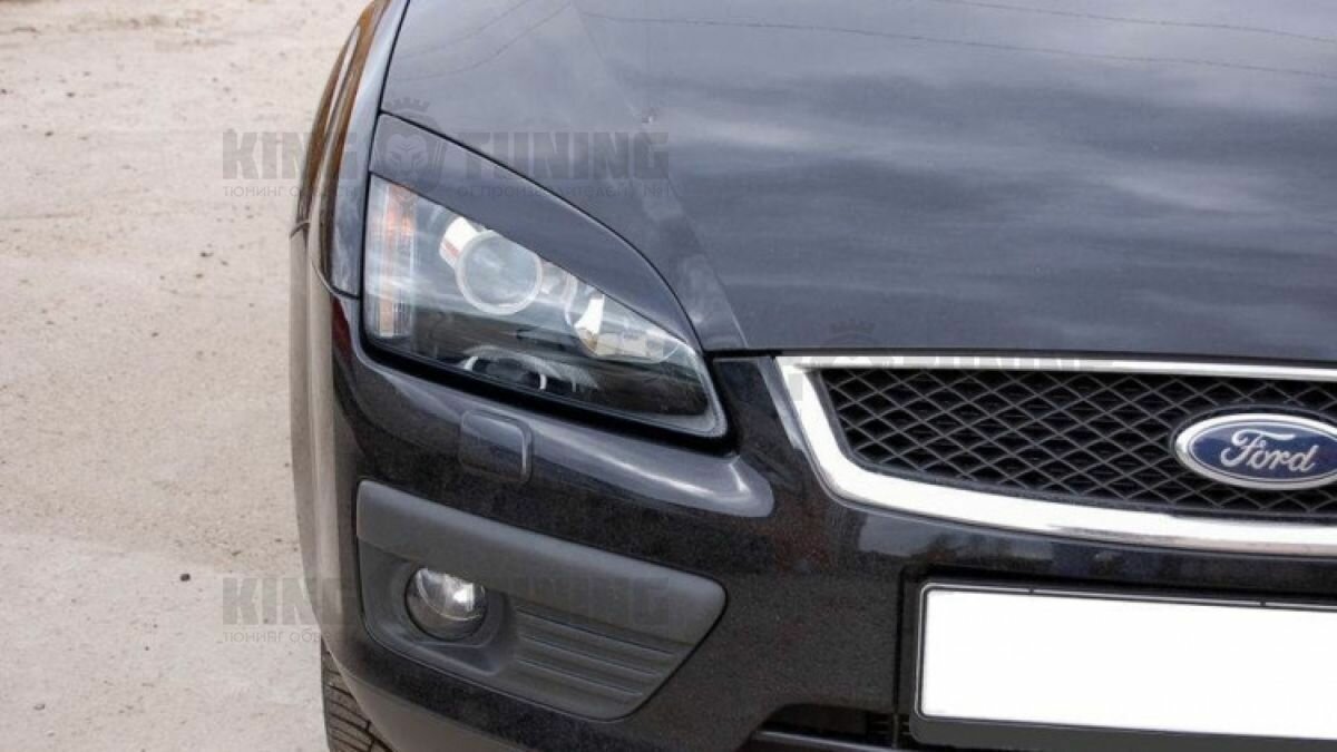 Реснички на фары Ford Focus 2 05-08 (широкие)