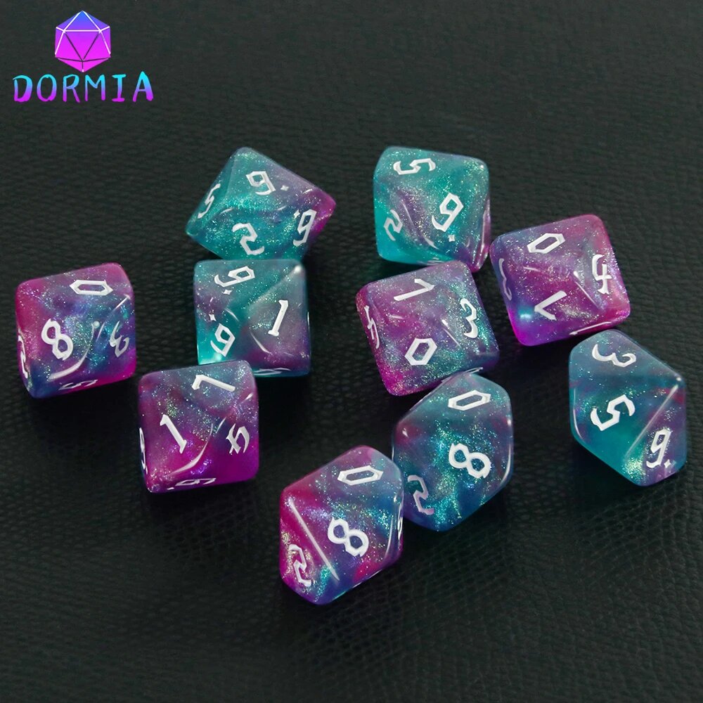 Dormia D10 фиолетовые игральные кубики, 10 шт, Цвет: 07