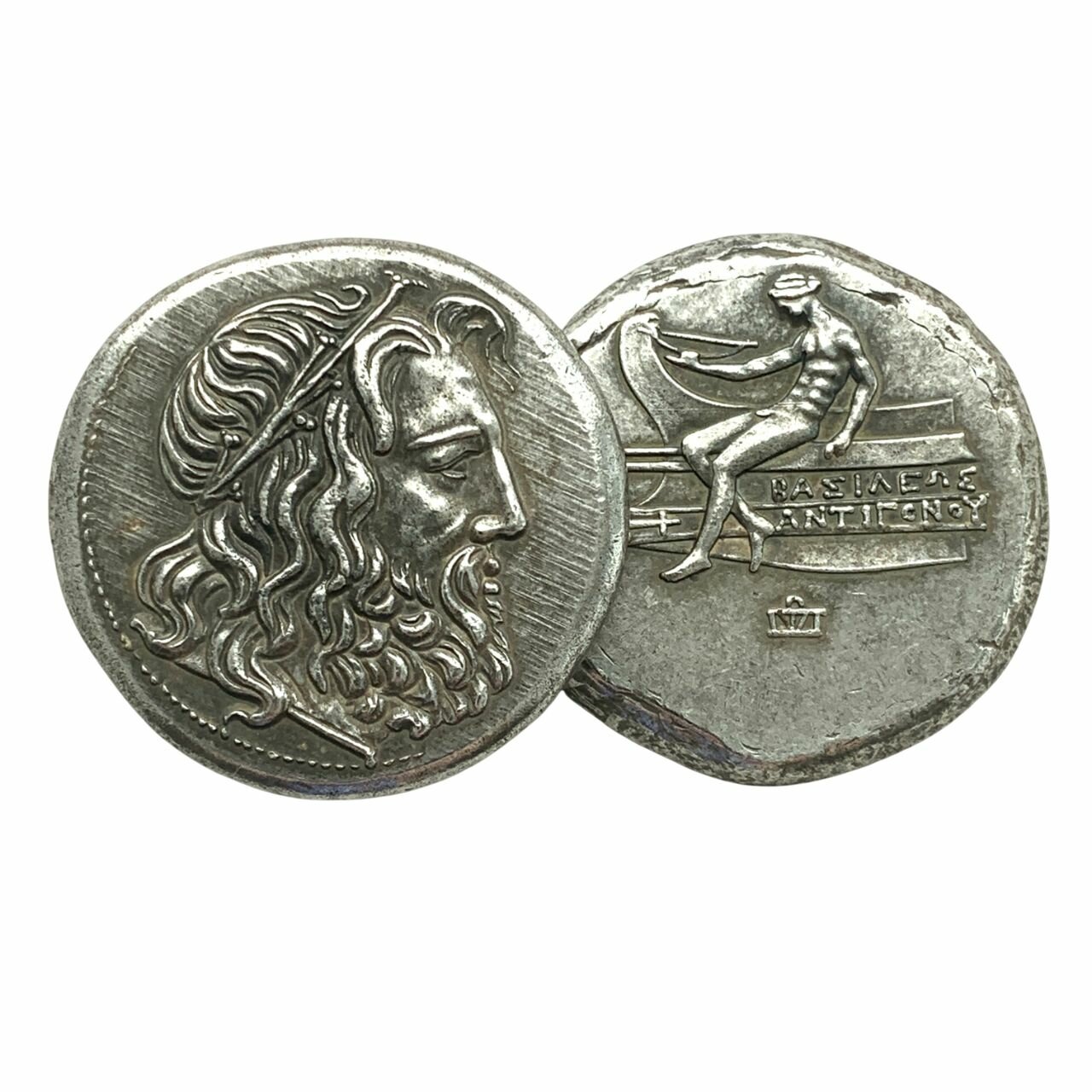 Монета Тетрадрахма 227 год до н. э. Македонское царство Антигон 3 Досон Амфиполис. Античная коллекционная монета.