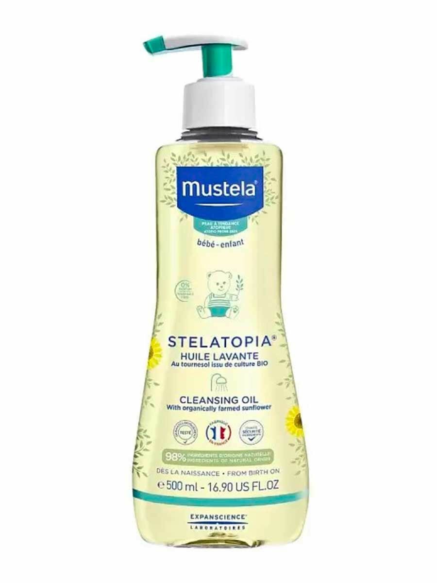 Масло Mustela Stelatopia очищающее для купания для очень сухой кожи 500 мл Мустела Стелатопия