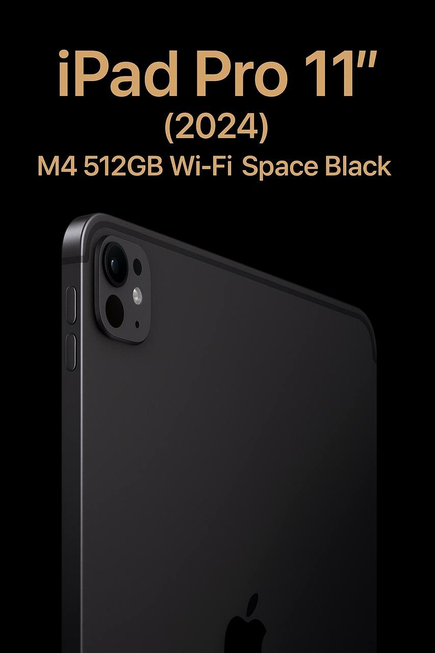 Планшет Apple iPad Pro M4, диагональ экрана 11, 512 ГБ, Wi-Fi, Space Black