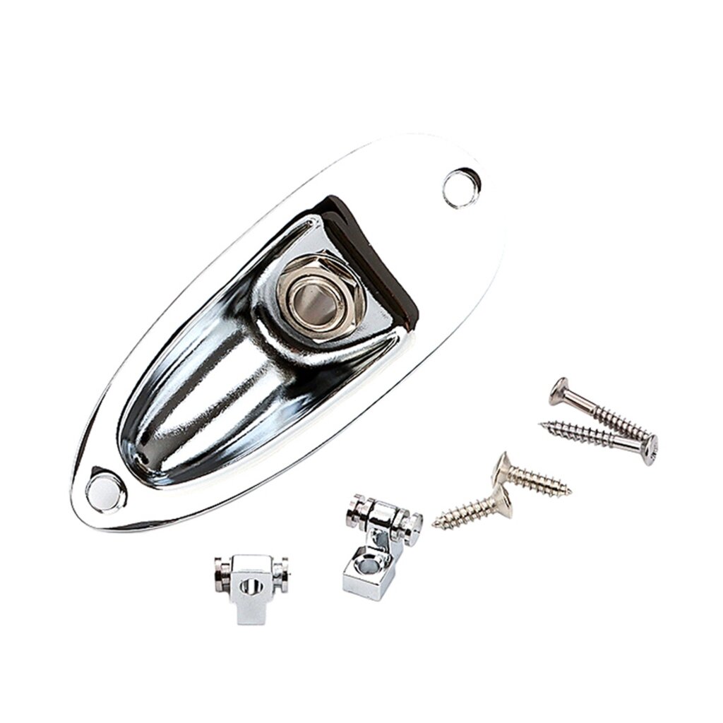 Входные Гнезда Для Гитары, Разъемная Пластина, Выходная Нагрузка В Стиле Лодки 1/4 Дюйма с Винтами для Запасных Частей для Моно-Электрогитары