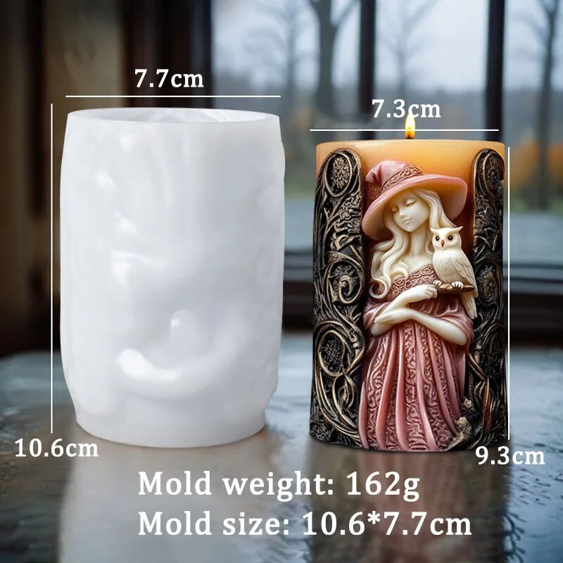 Силиконовая форма для свечи "Ведьма" only mold D
