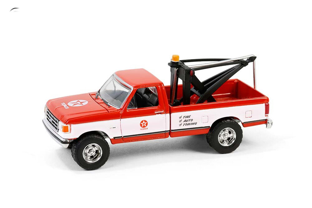 Модель коллекционная GREENLIGHT Ford F-250 эвакуатор "texaco" 1988 red/white (длина модели 6-10 см)