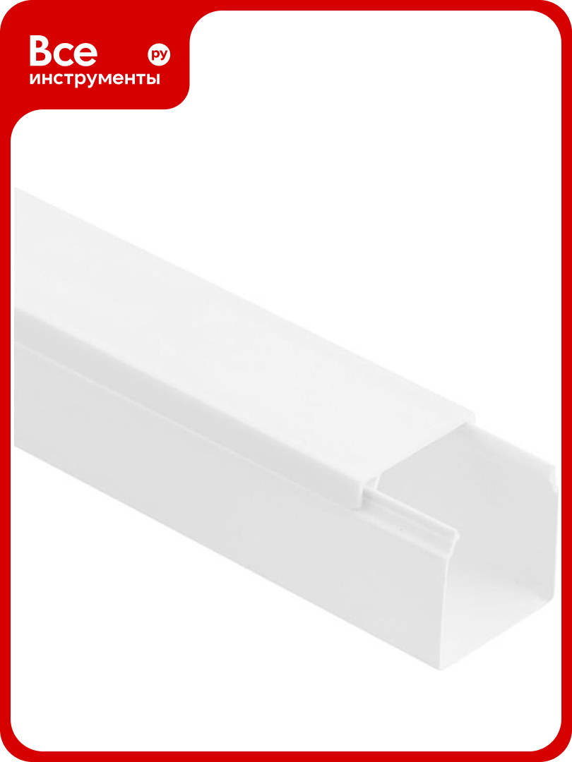 Кабель-канал REXANT 12x12 мм белый 28-1212-2, 1000 В