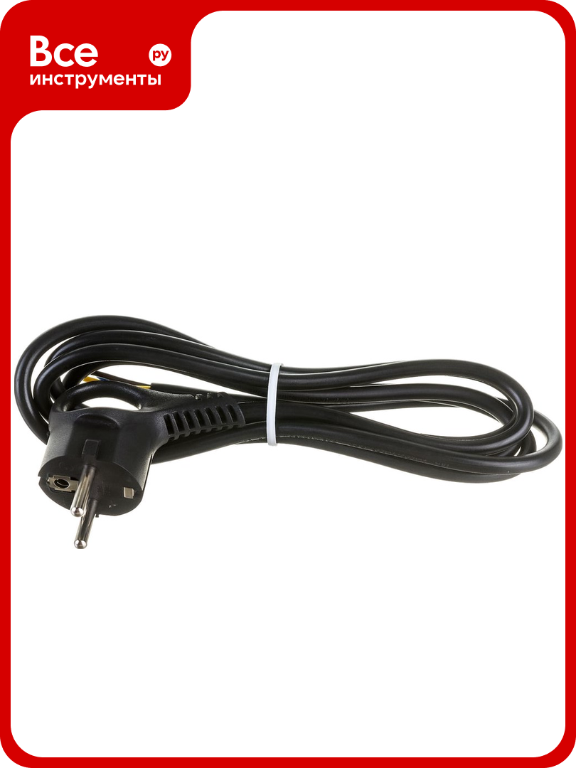 Сетевой шнур с вилкой ЭРА UX-3x0,75-2m-B с заземлением 2м ПВС 3x0,75мм2 черный Б0048691