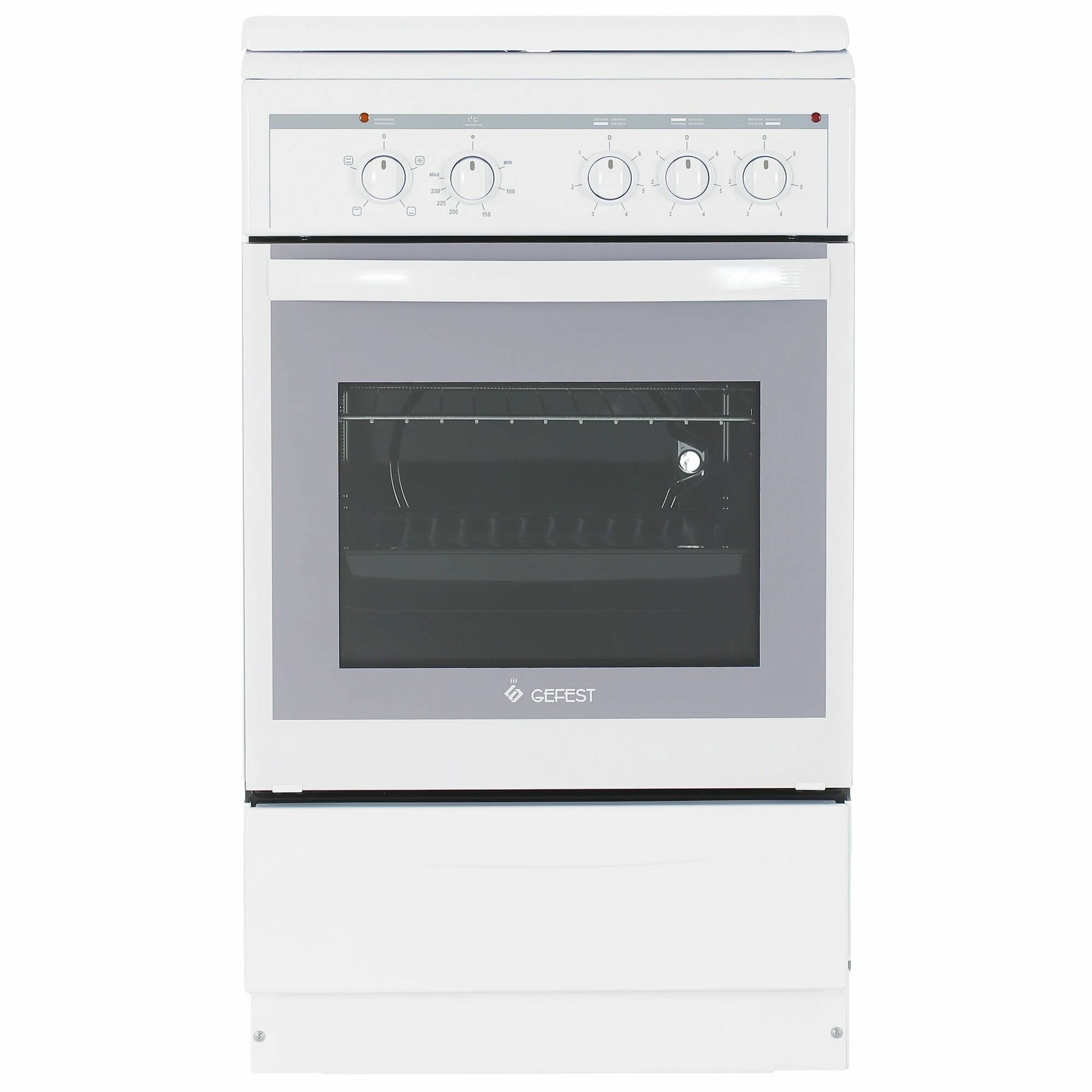 Электрическая плита GEFEST ЭПНД 5140, 3 конфорки, эмалированная поверхность, белая